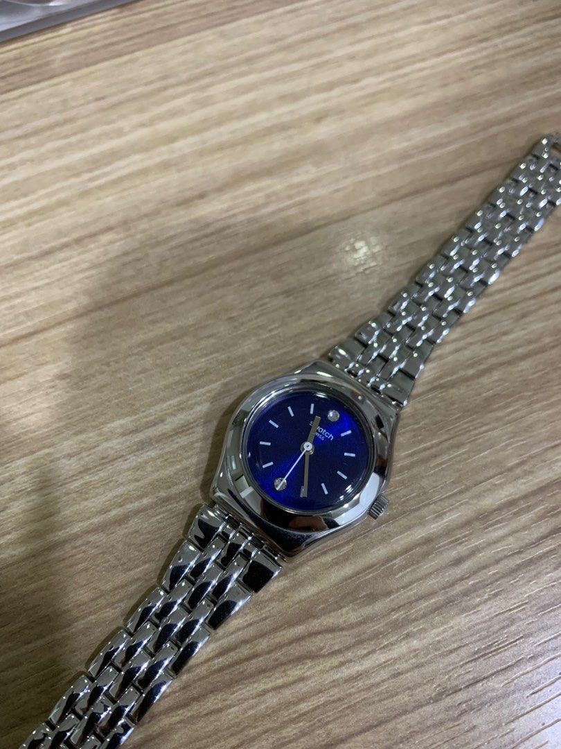 Swatch Irony lady quartz blue dial 25 mm swiss made Original, Fesyen ...