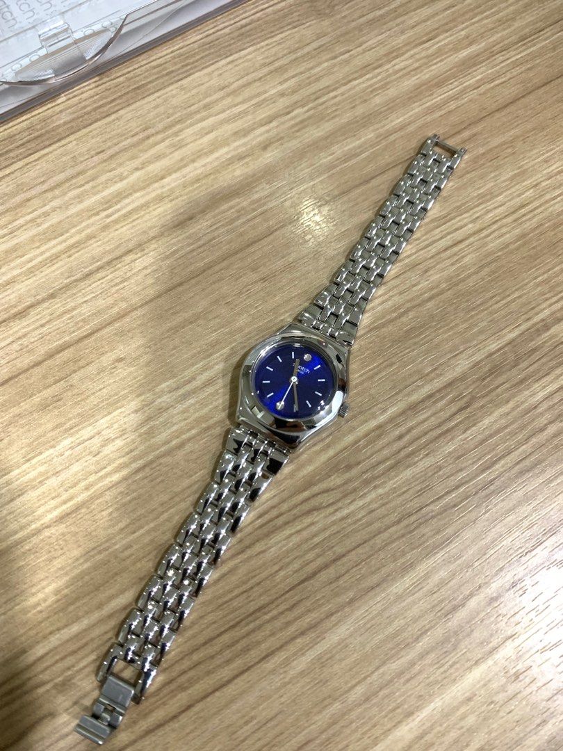 Swatch Irony lady quartz blue dial 25 mm swiss made Original, Fesyen ...