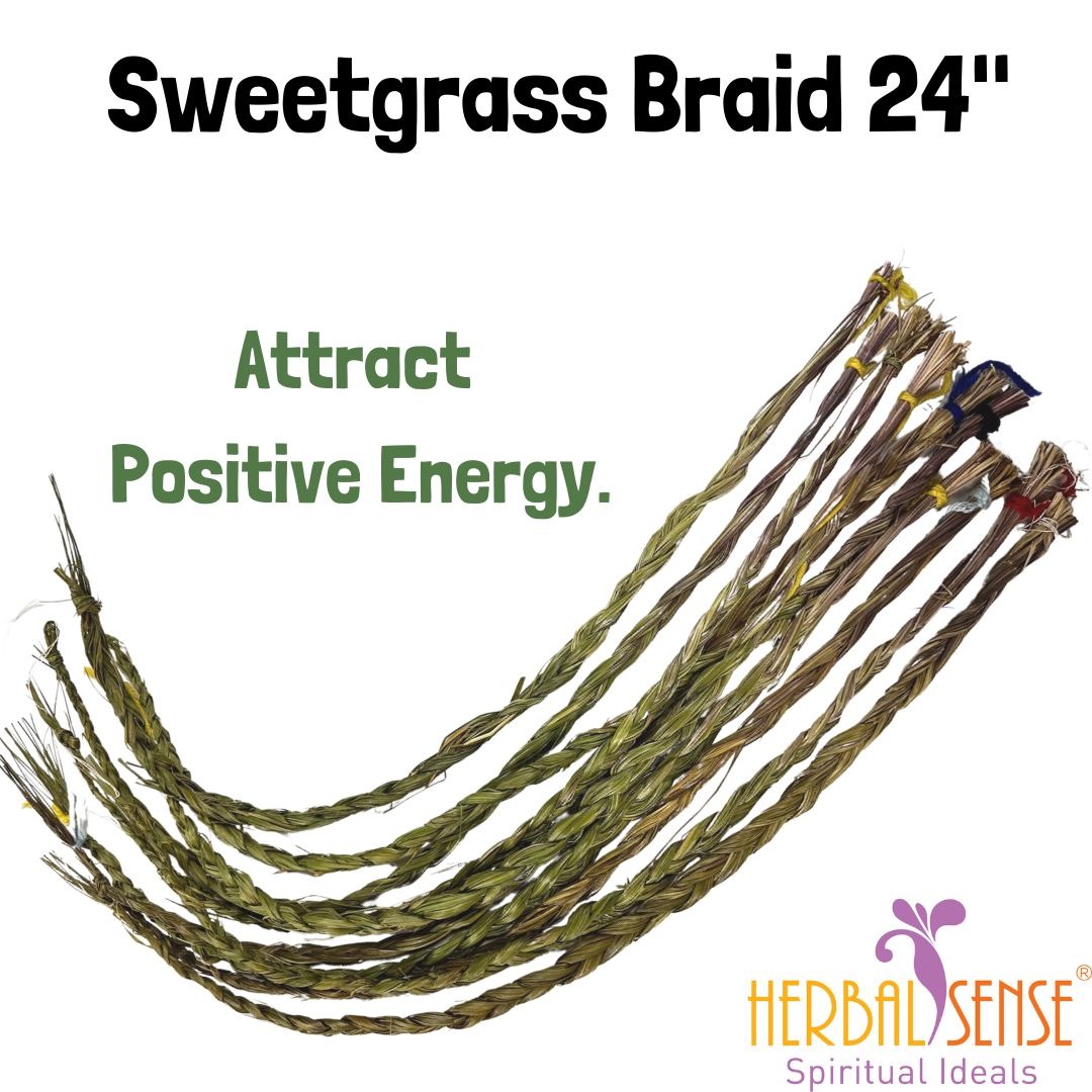 Sweetgrass Braid 24" Length Connection Positive Energy, Furniture ...