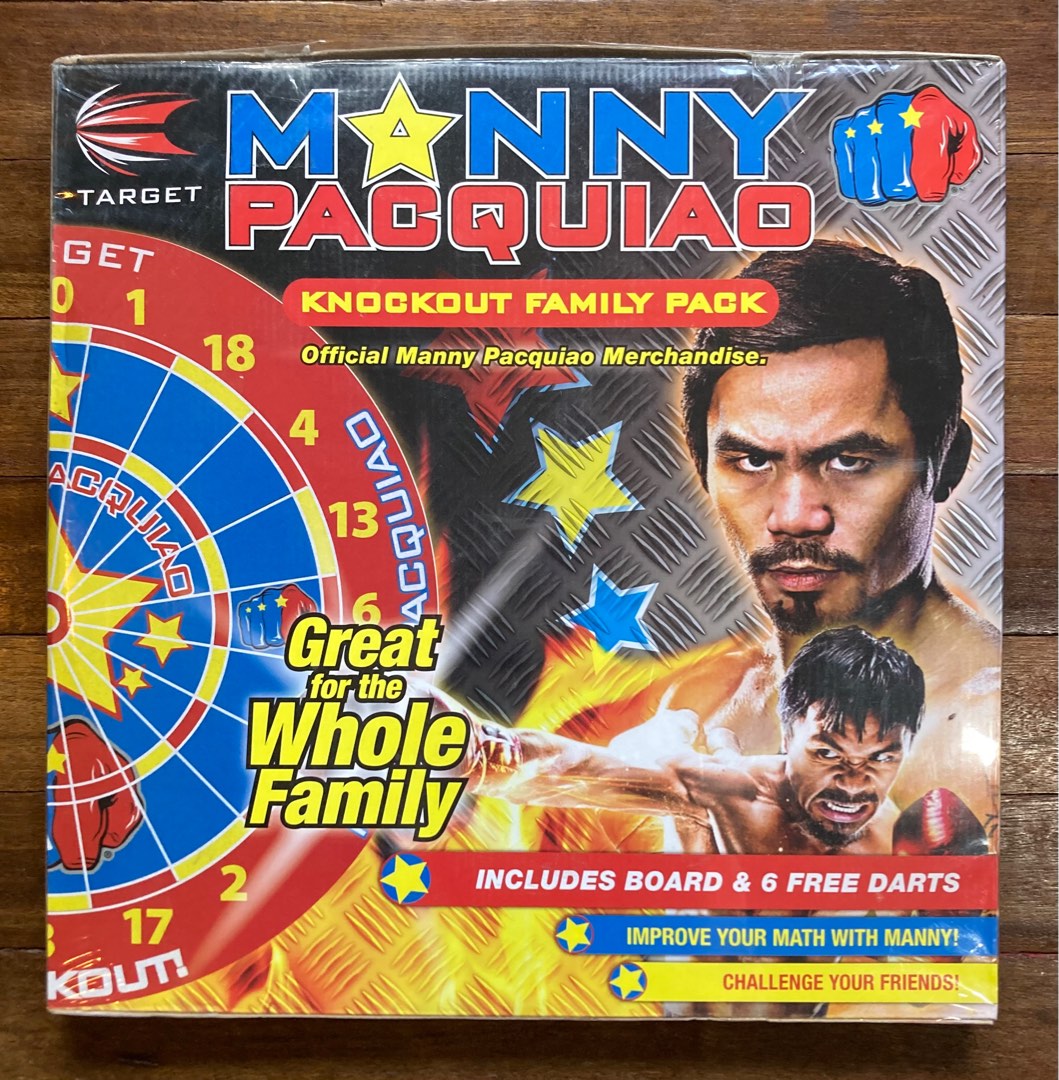 TARGET Manny Pacquiao Knockout Family Pack Dart Board, Hobbies & Toys ...