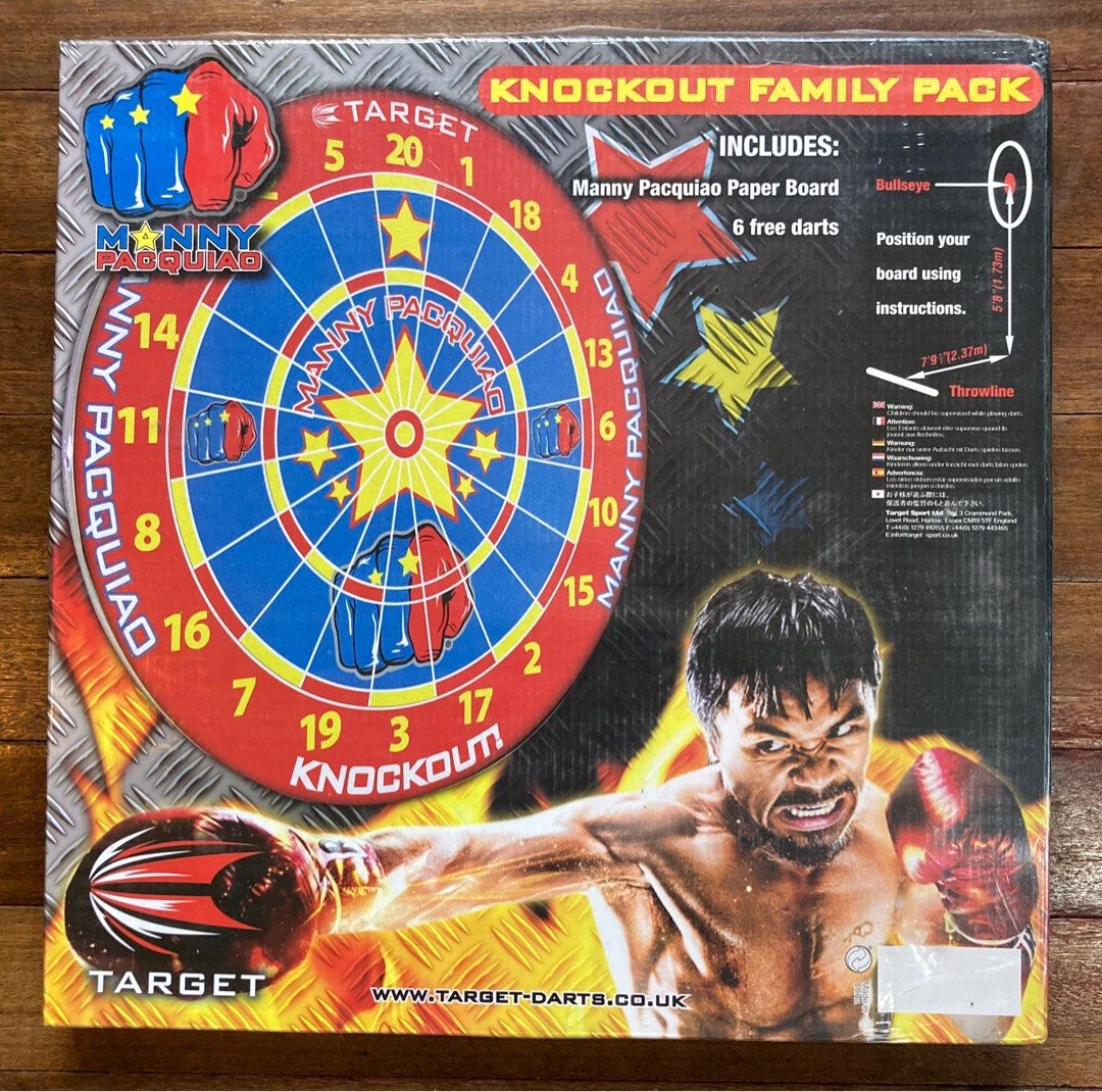 TARGET Manny Pacquiao Knockout Family Pack Dart Board, Hobbies & Toys ...