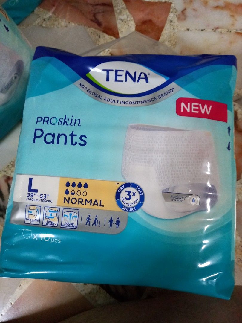 Tena Proskin L-Size Diaper Pants Normal, Health & Nutrition, Medical Supplies & Tools on Carousell
