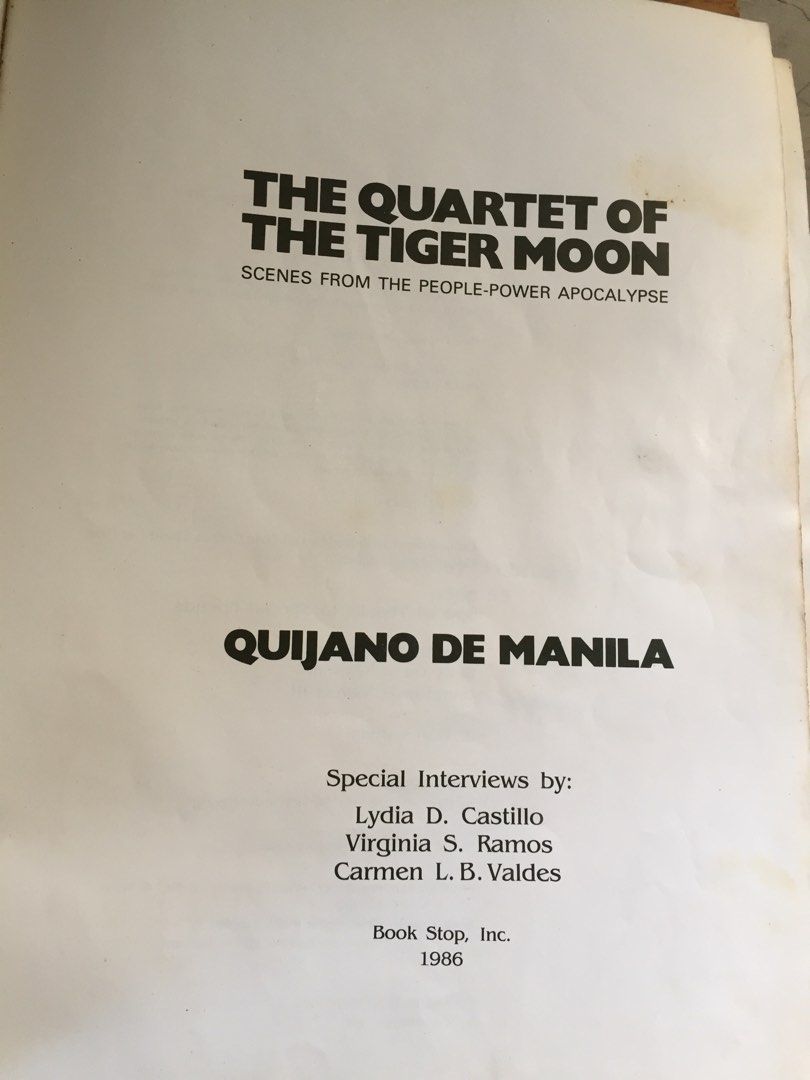 The Quartet of the Tiger Moon on Carousell