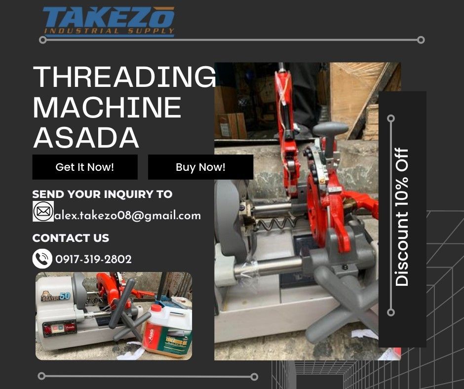 Threading Machin Asada Japan beaver 50At, Commercial & Industrial ...