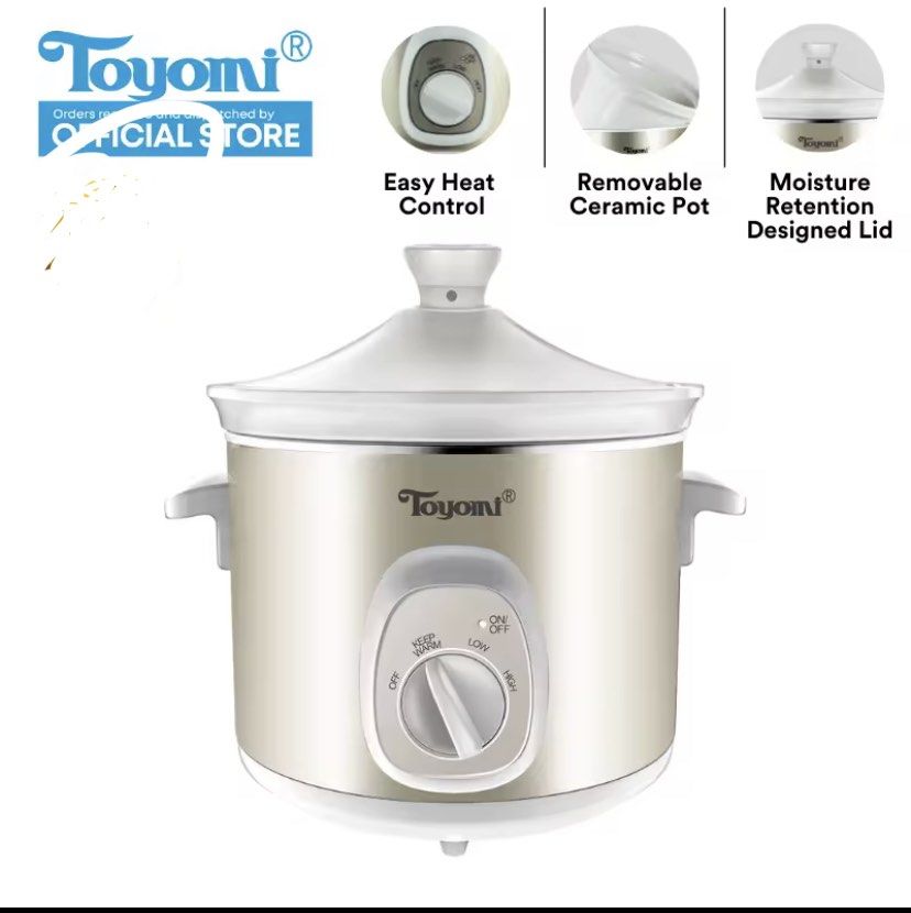 Toyomi 3.0L Electric slow cooker SC 3003, TV & Home Appliances, Kitchen ...