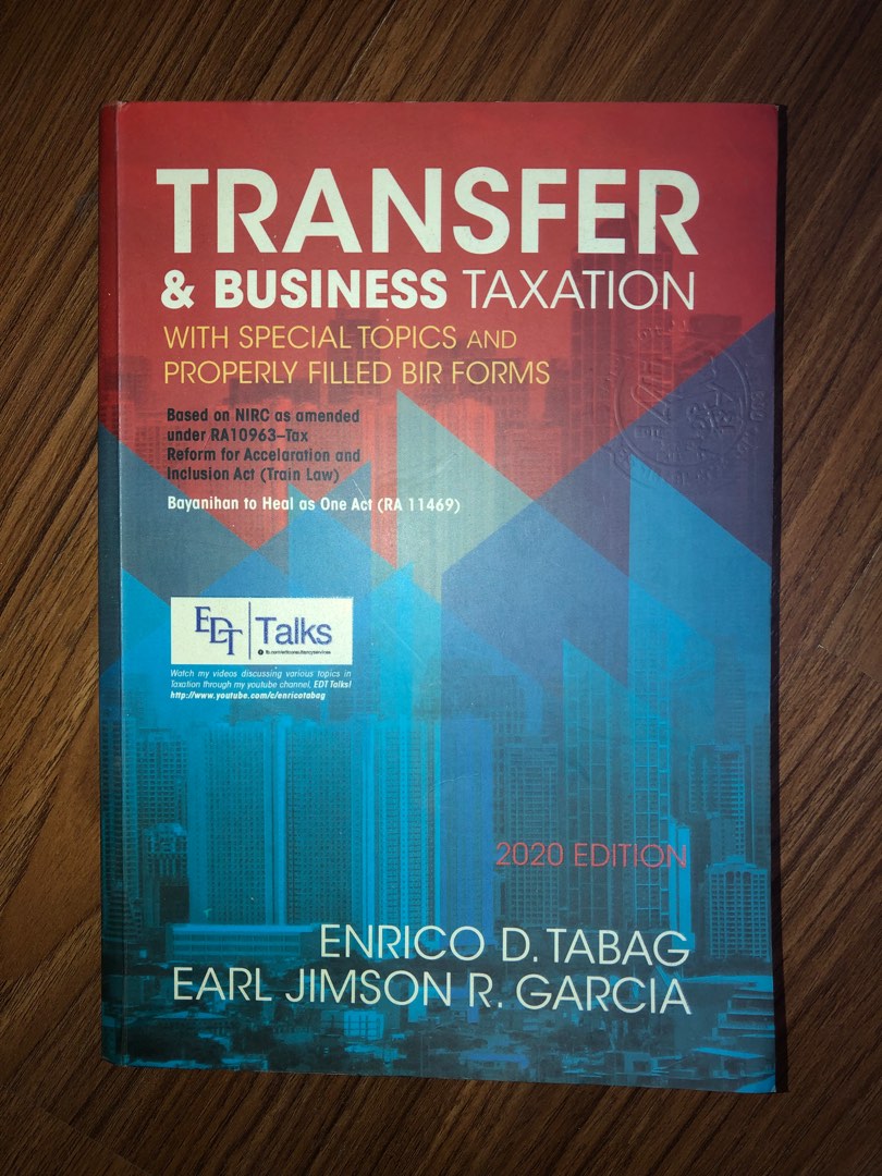 Transfer & Business Taxation (2020 Edition) by Tabag and Garcia, Hobbies & Toys, Books ...
