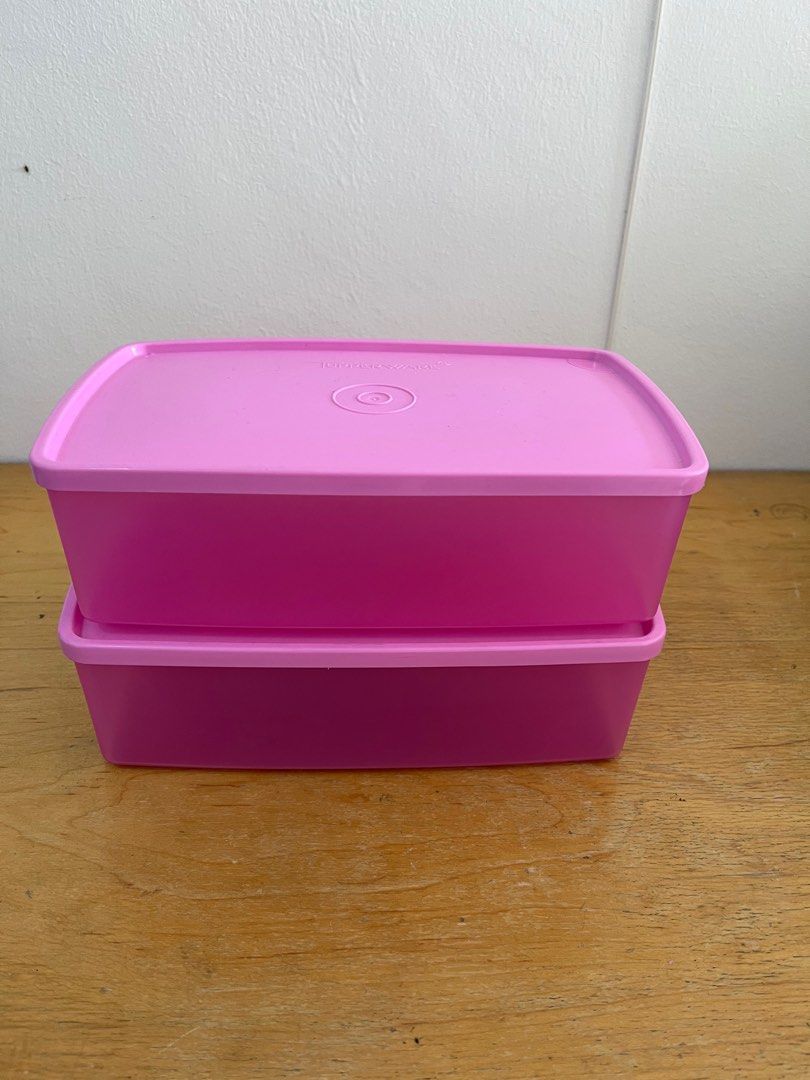Tupperware Pink Containers 1.3L, Furniture & Home Living, Kitchenware ...