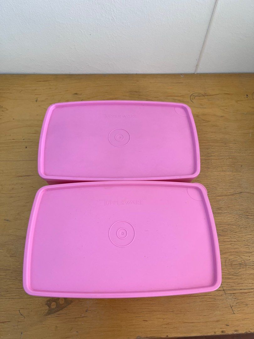 Tupperware Pink Containers 1.3L, Furniture & Home Living, Kitchenware ...