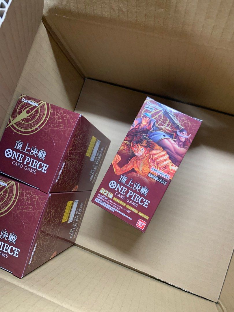 [Unfiltered] One Piece OP02 booster box, Hobbies & Toys, Toys & Games ...