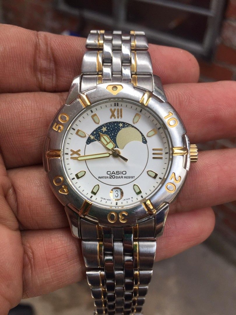 Vintage Rare Casio Diver Moon phase MD-738 with France Mov't, Men's ...