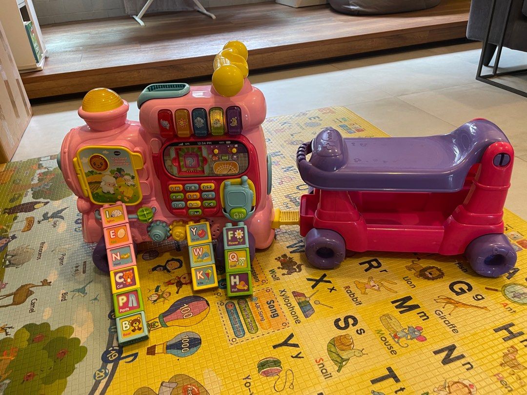 Vtech 4 in 1 Alphabet Train (pink color), Hobbies & Toys, Toys & Games ...