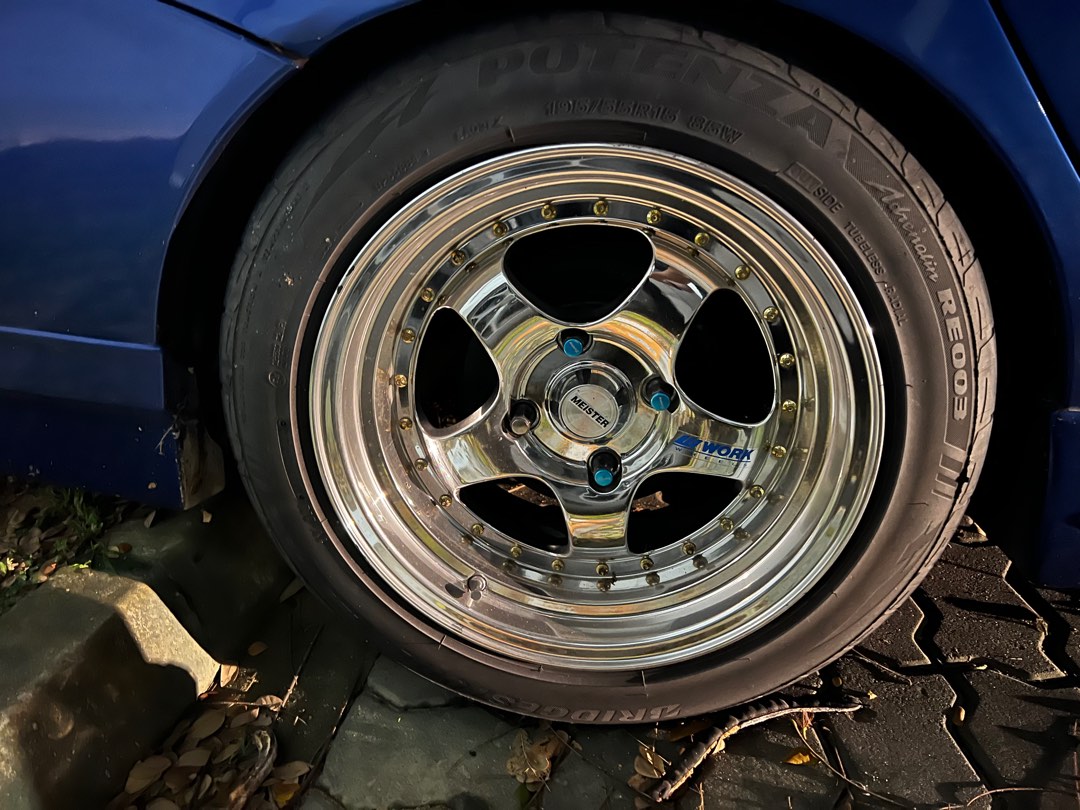 Work 15" chrome sport rim pcd 4x 114.3, Car Accessories, Tyres & Rims ...