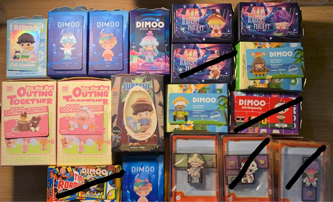 WTS Popmart Dimoo Jurassic World/Time Roaming/Forest Night/Life ...