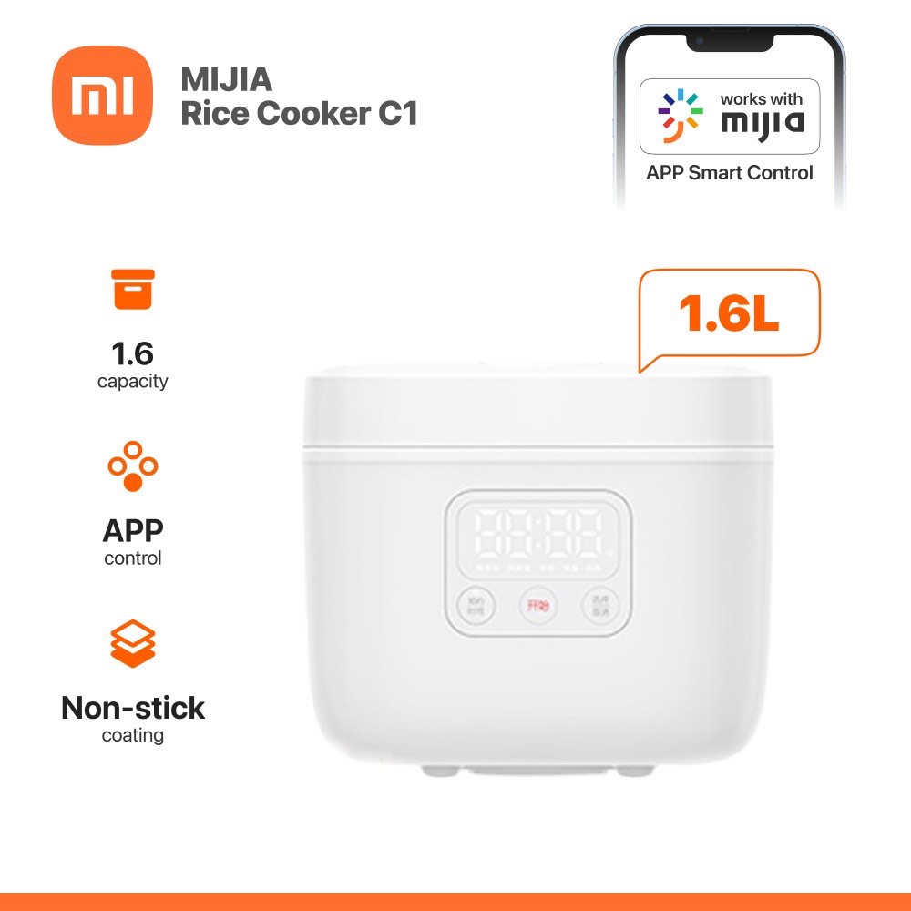 Xiaomi Mi Electric Mini Rice Cooker 1.6L, TV & Home Appliances, Kitchen ...