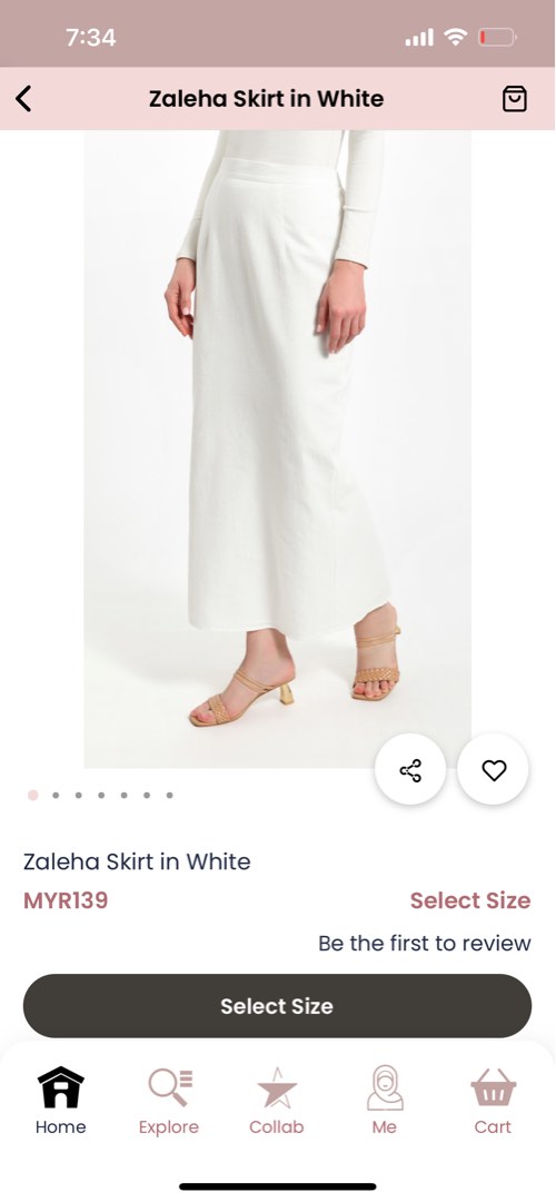 Zaleha skirt in white by Lilit, Women's Fashion, Muslimah Fashion, Baju ...