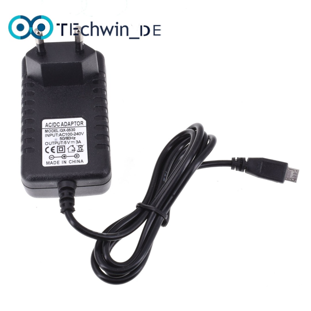 [901A] 5V 3A MICRO USB Power Supply Charger AC Converter Adapter DC 2 ...
