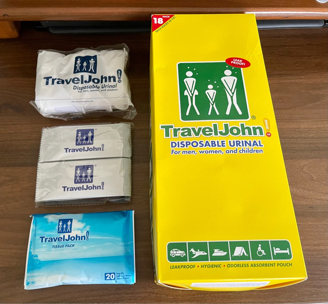 18-pack Travel John! DISPOSABLE URINAL (for men, women, and children ...