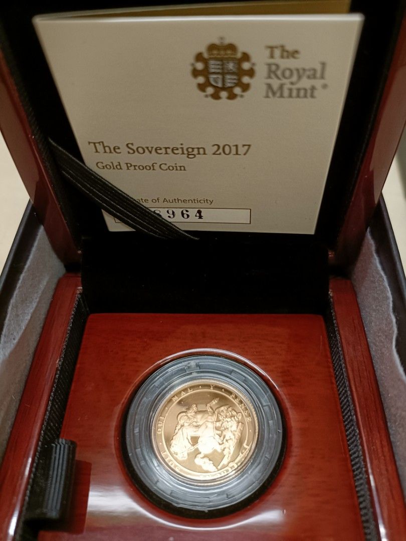 2017 Struck on the Day Pistrucci Full Sovereign Gold Coin Box Coa ...