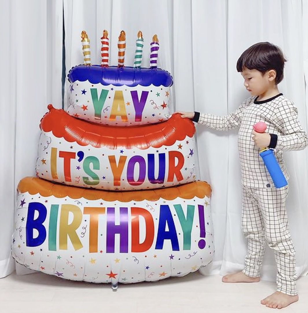 3 Layers INSTA Cake Happy Birthday Balloon, Hobbies & Toys, Stationery ...
