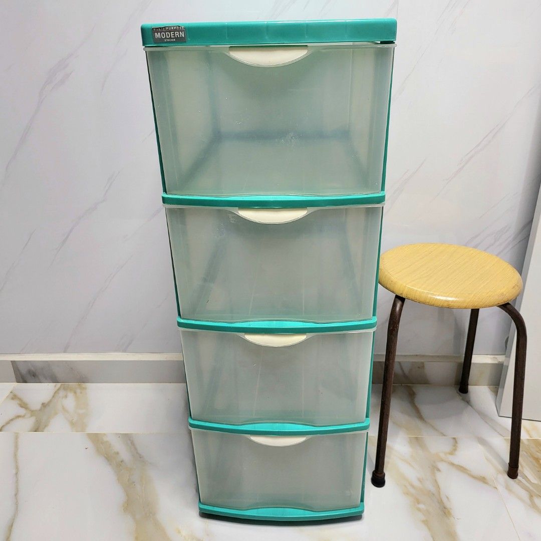 4 tier storage drawer, hard plastic, Furniture & Home Living, Home ...
