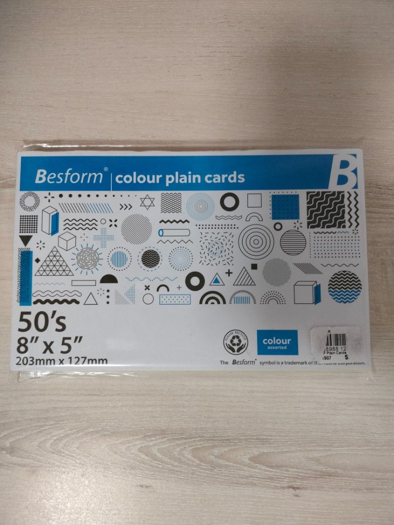 8" x 5" Coloured Plain Cards, Hobbies & Toys, Stationery & Craft ...