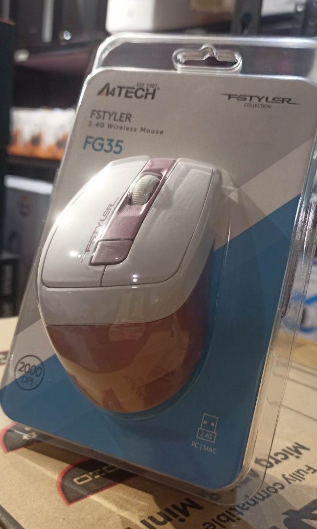 A4Tech Fstyler FG35 2.4G Wireless Mouse Pink, Computers & Tech, Parts ...