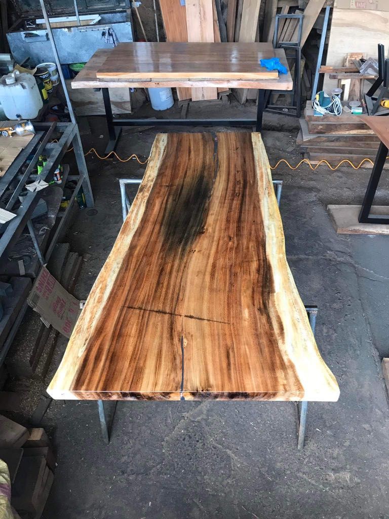 Acacia Dining Table Whole Slab 6ft, Furniture & Home Living, Furniture ...