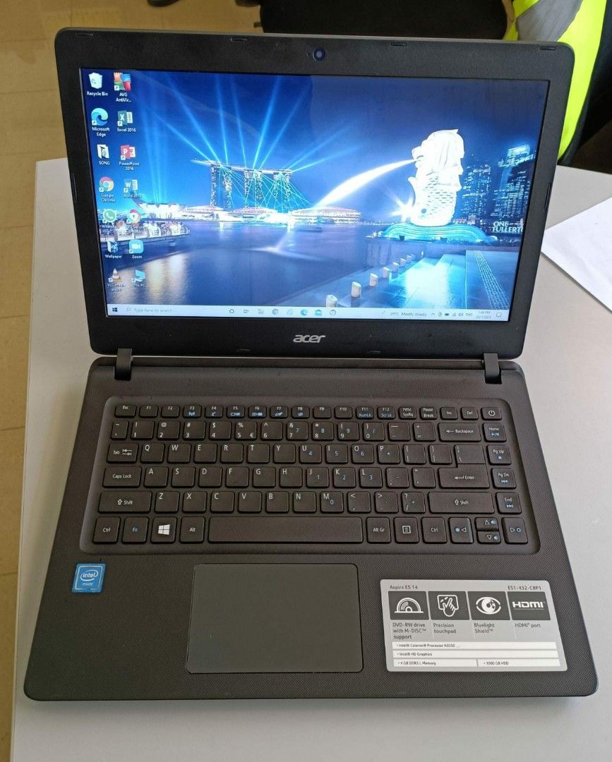 Acer Intel Celeron Ram 4GB HDD 1000GB (1TB) Windows 10 Battery life ...
