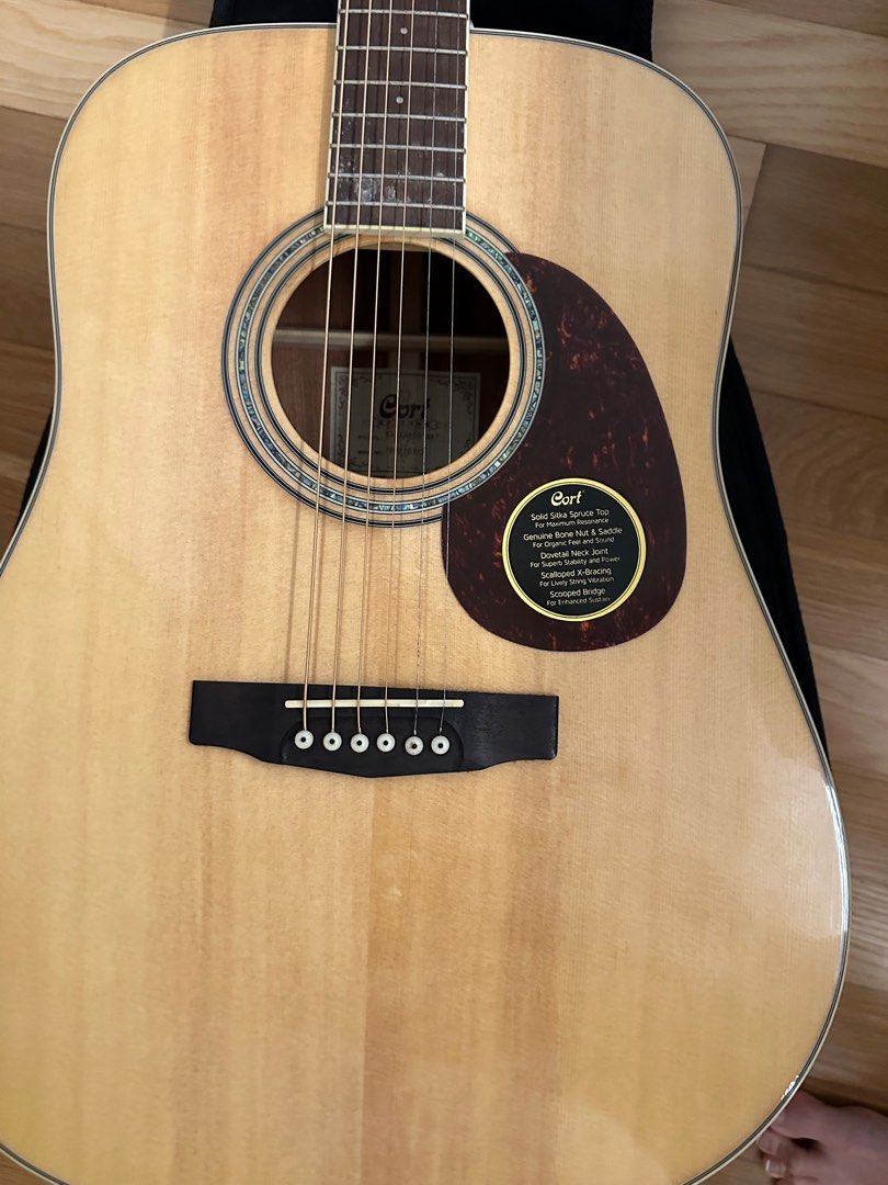 Acoustic Guitar - Cort brand with guitar case bag, Hobbies & Toys ...