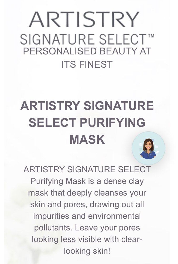 [Amway] ARTISTRY Signature Select Purifying Mask, Beauty & Personal ...