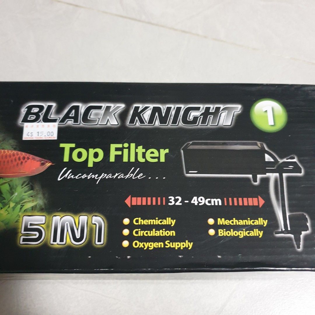 Aqua Zonic Top Filter Black Knight 1 for fish goldfish aquarium tank ...