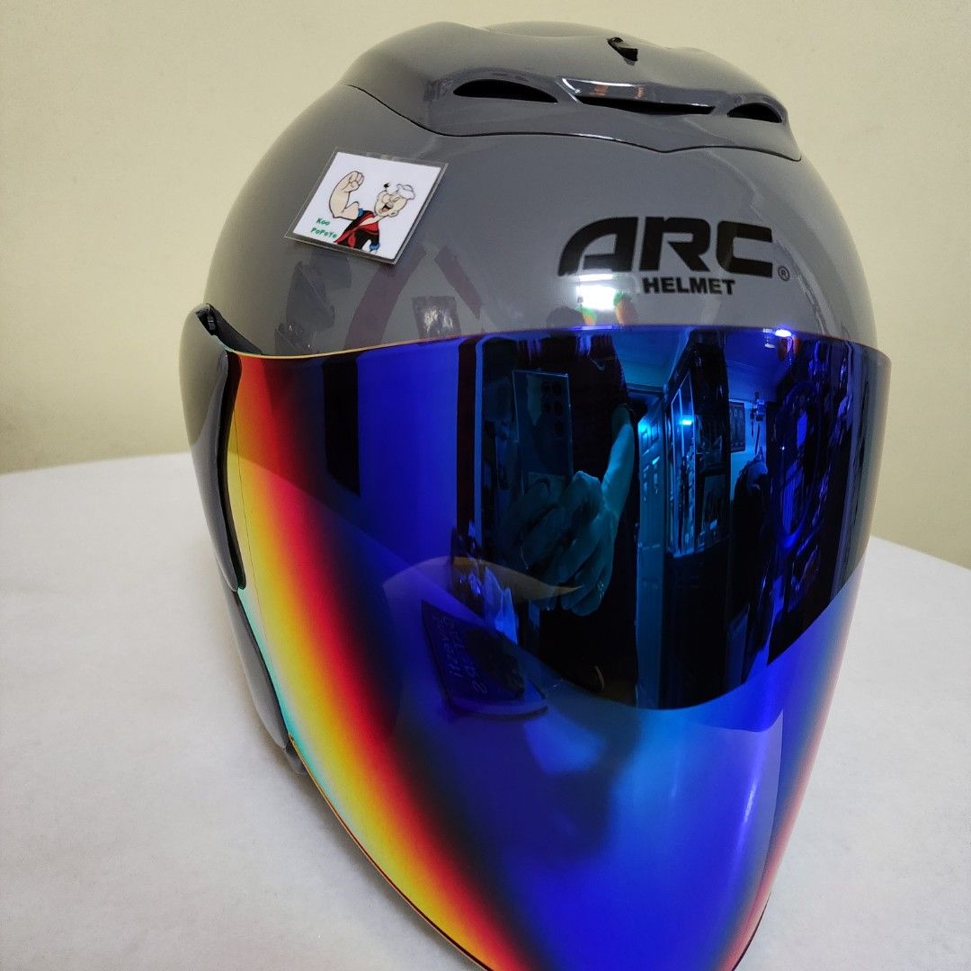 ARC RITZ HELMET NEW MODERN GREY V2 COLOR, Motorcycles, Motorcycle ...