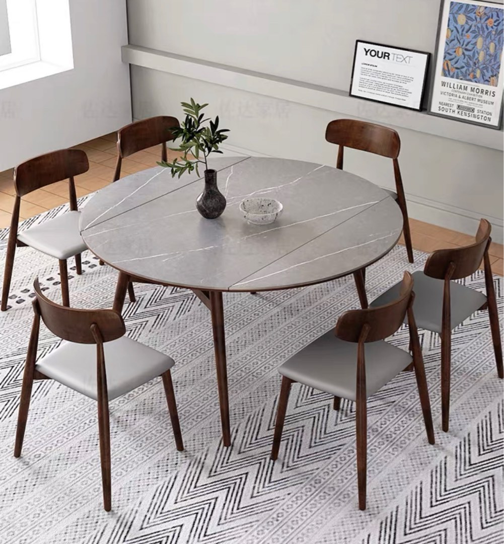 ARCHE Sintered Stone Foldable Dining Table, Furniture & Home Living ...