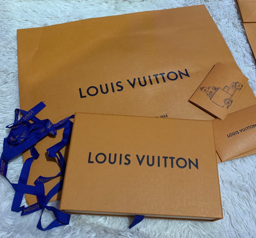 AUTHENTIC LOUIS VUITTON SMALL BOX & NORMAL SIZE PAPER BOX COMPLETE SET ...