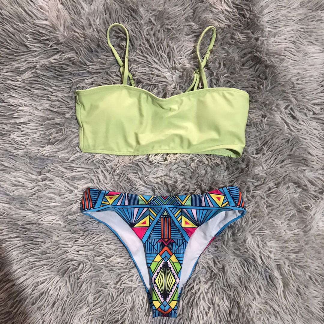Aztec Lime Green Bikini Swimsuit Womens Fashion Swimwear Bikinis