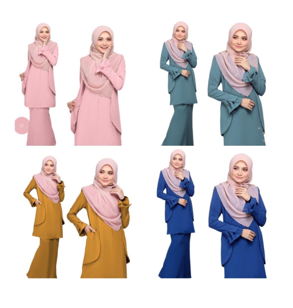 Baju raya simple 2023, Women's Fashion, Muslimah Fashion, Baju Kurung ...