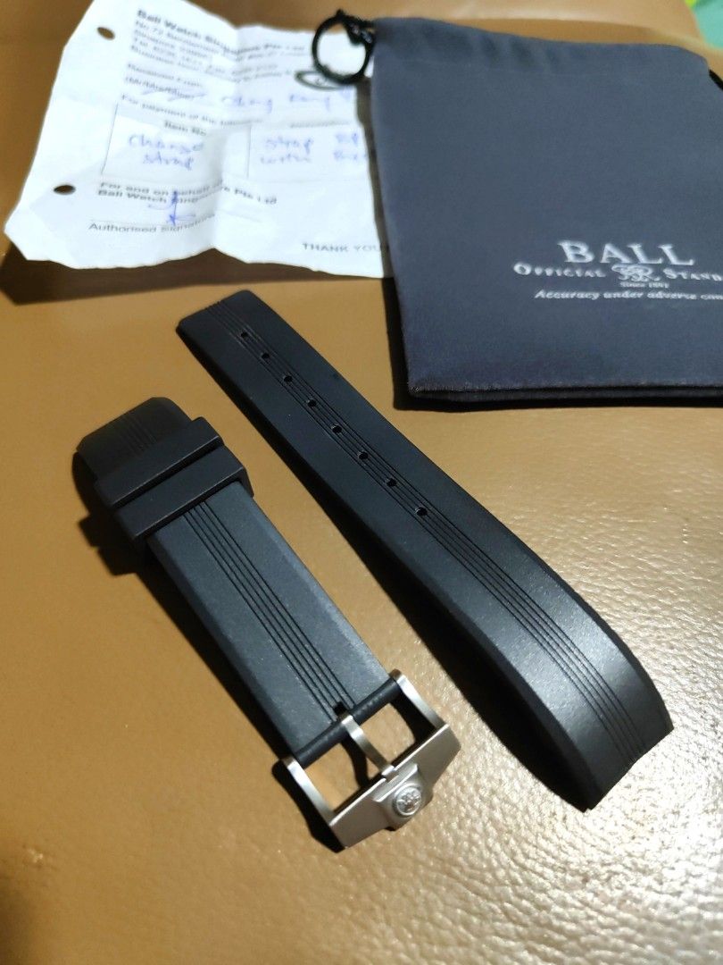 Ball Rubber Strap 21mm Original, Luxury, Watches on Carousell