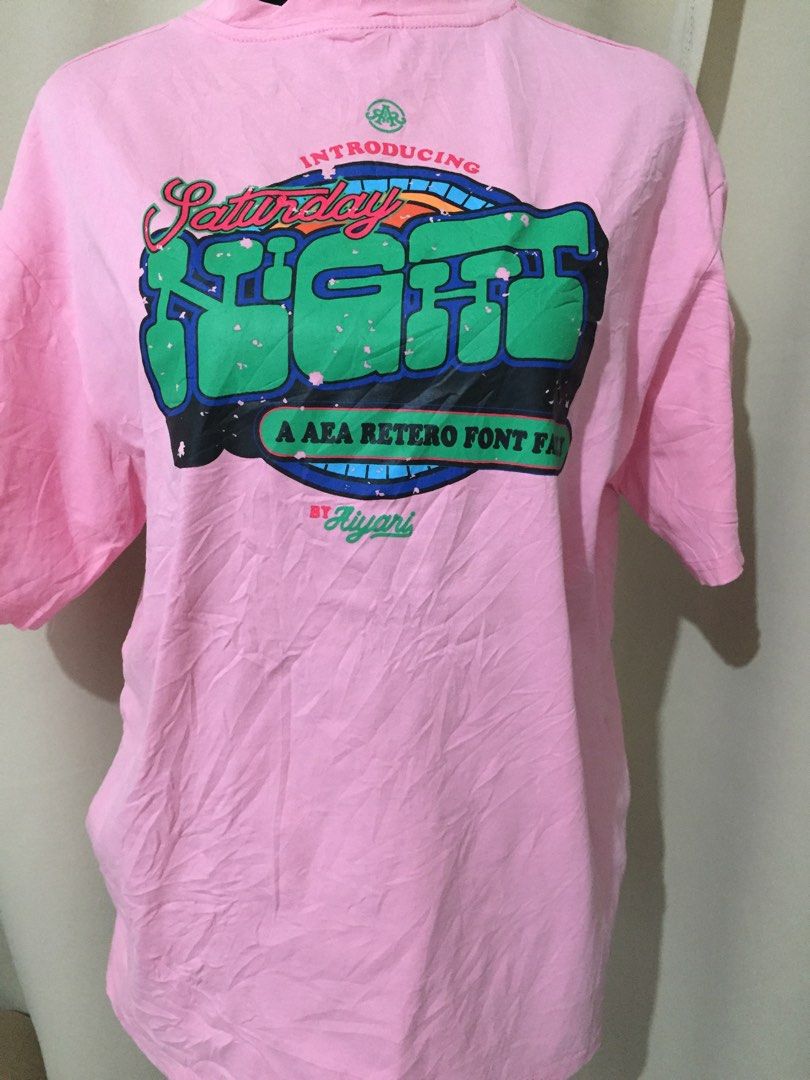 BIG BACK PRINT-Sat night, Women's Fashion, Tops, Shirts on Carousell