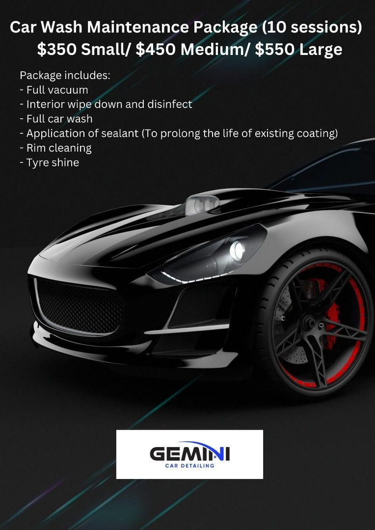 Car Wash Maintenance Package (On-site), Car Accessories, Car Workshops ...