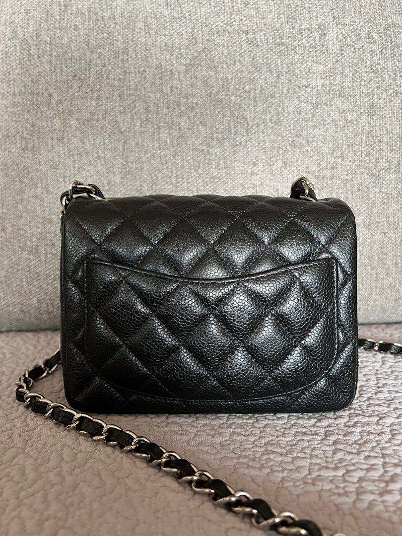 Chanel Mini Flap Square Black Caviar SHW, Luxury, Bags & Wallets on ...