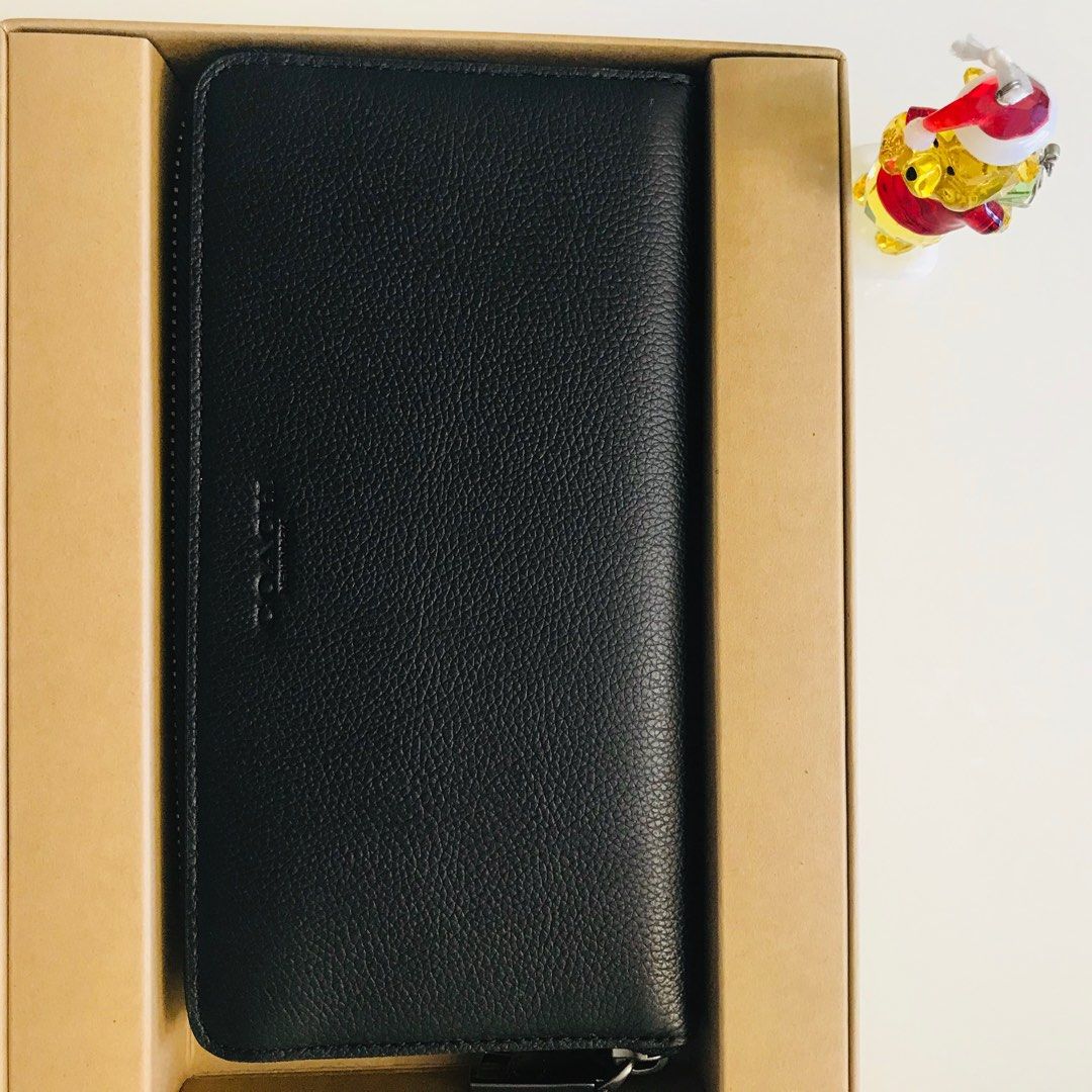 COACH Men Accordion Wallet Gift Box Black, Men's Fashion, Bags ...