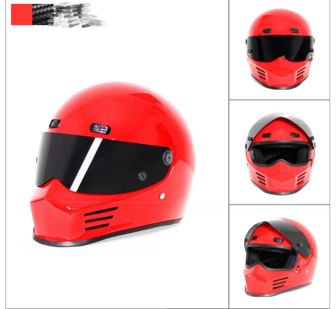 CRG ATV-9 - Retro Fiberglass Full Face Motorcycle Helmet *Pre Order*, Motorcycles, Motorcycle ...