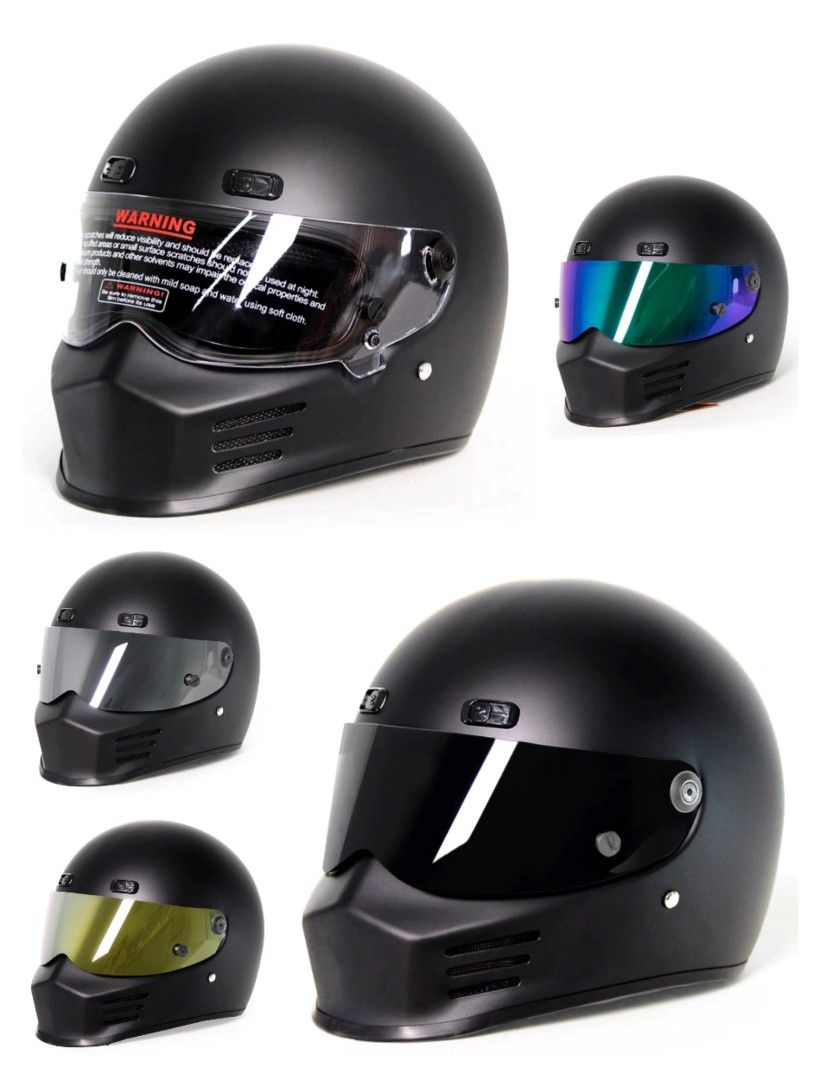 CRG ATV-9 - Retro Fiberglass Full Face Motorcycle Helmet *Pre Order*, Motorcycles, Motorcycle ...