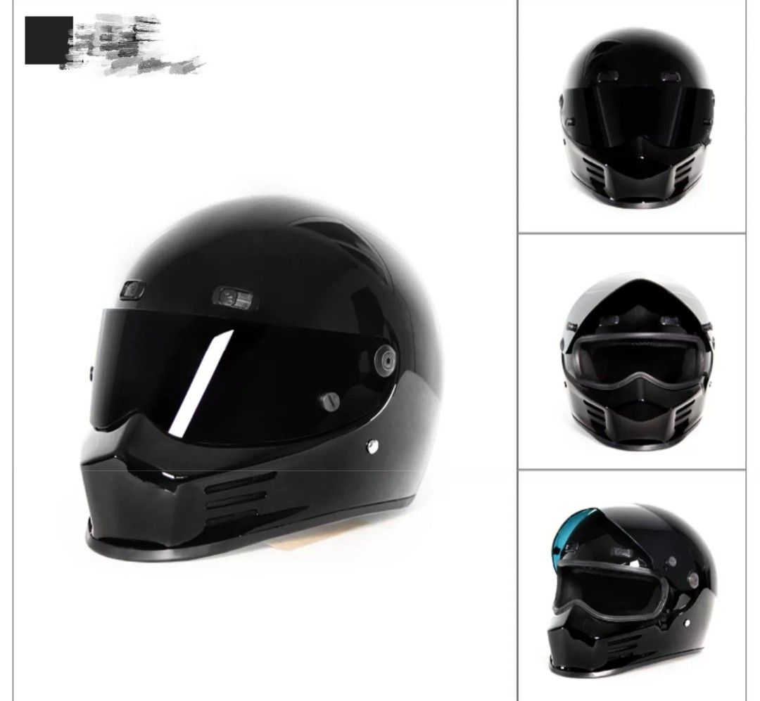 CRG ATV-9 - Retro Fiberglass Full Face Motorcycle Helmet *Pre Order*, Motorcycles, Motorcycle ...