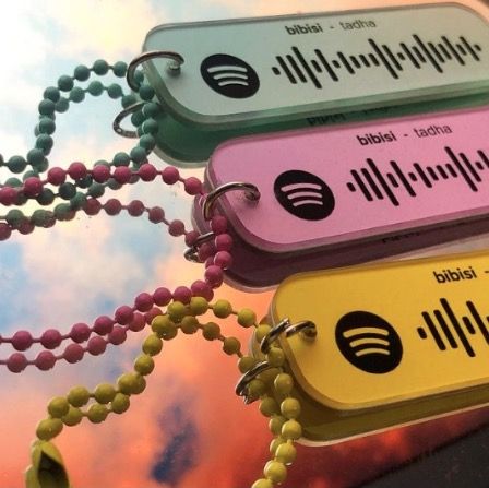 *CUSTOM* Spotify Scannable Code Keychain, Hobbies & Toys, Stationery ...