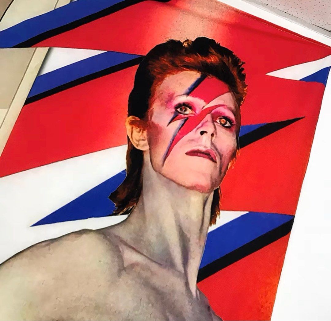 David Bowie Glam Rock Big Fabric Poster, Hobbies & Toys, Memorabilia ...