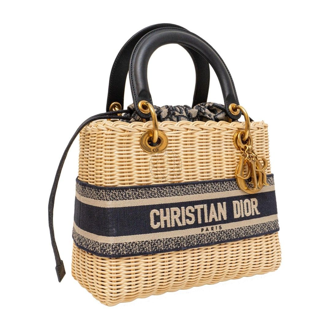 Dior Medium Wicker Lady Dior, Luxury, Bags & Wallets on Carousell