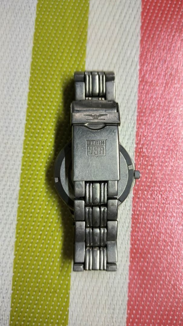 Elgin Titanium Solar Drive shell pearl luminous diamonds, Men's Fashion ...