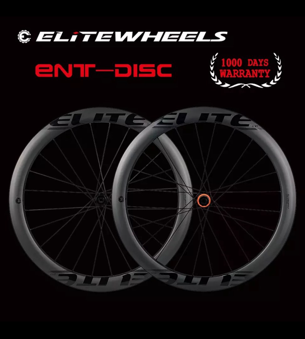 ELITEWHEELS Carbon Wheels Disc Brake 700c Road Bike Wheelset ENT UCI ...