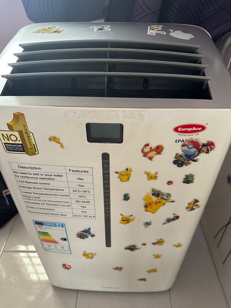 EuropAce Portable Aircon EPAC 10P, TV & Home Appliances, Air ...